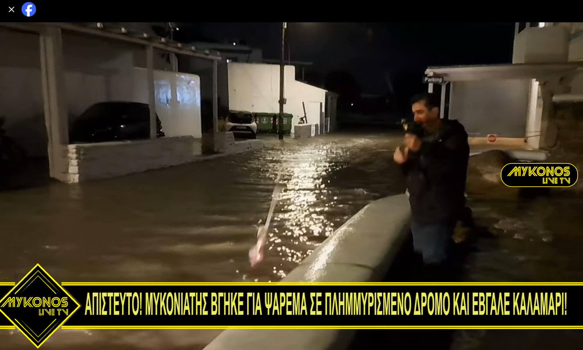 ΑΠΙΣΤΕΥΤΟ! ΜΥΚΟΝΙΑΤΗΣ ΒΓΗΚΕ ΓΙΑ ΨΑΡΕΜΑ ΣΕ ΠΛΗΜΜΥΡΙΣΜΕΝΟ ΔΡΟΜΟ ΚΑΙ ...